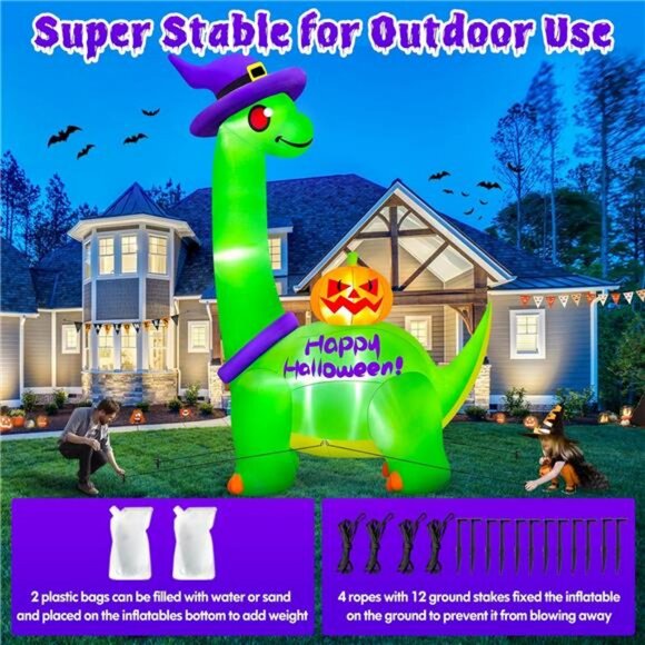 Holiday | 14 Ft Tall Halloween Inflatables Outdoor Decorations Dinosaur ...